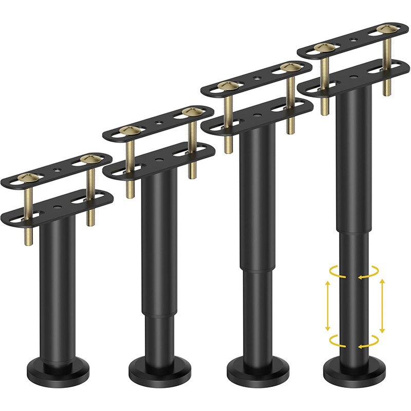 Picioare reglabile pentru pat Rqiurpn, metal, suport central, 18x32cm ...