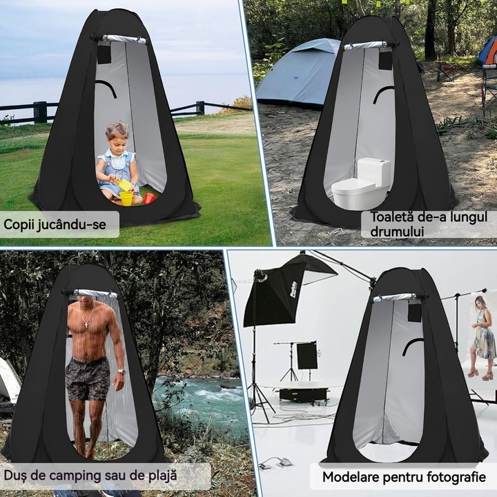 Cort de dus/toaleta/vestiar pliabil cu protectie UV, YSBER®, 1.2X1.2X1 ...