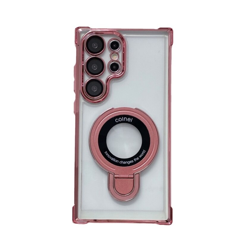 Carcasa de protectie pentru Samsung Galaxy S25 Ultra, roz transparent ...