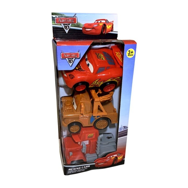Set 3 masinute Fulger McQueen, Bucsa si Mack - eMAG.ro