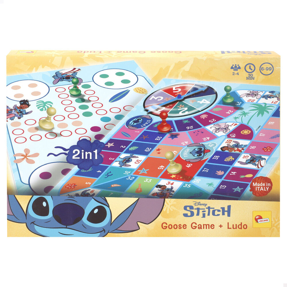 Joc de societate Disney Stitch Parchis si jocul gastelor, LISCIANI, 2-4 ...