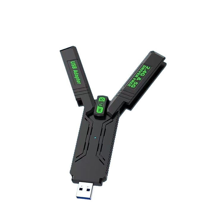 Adaptor wireless S-02, Dual-Band 1300Mbps, USB 3.0, 2.4G si 5G, Plug ...