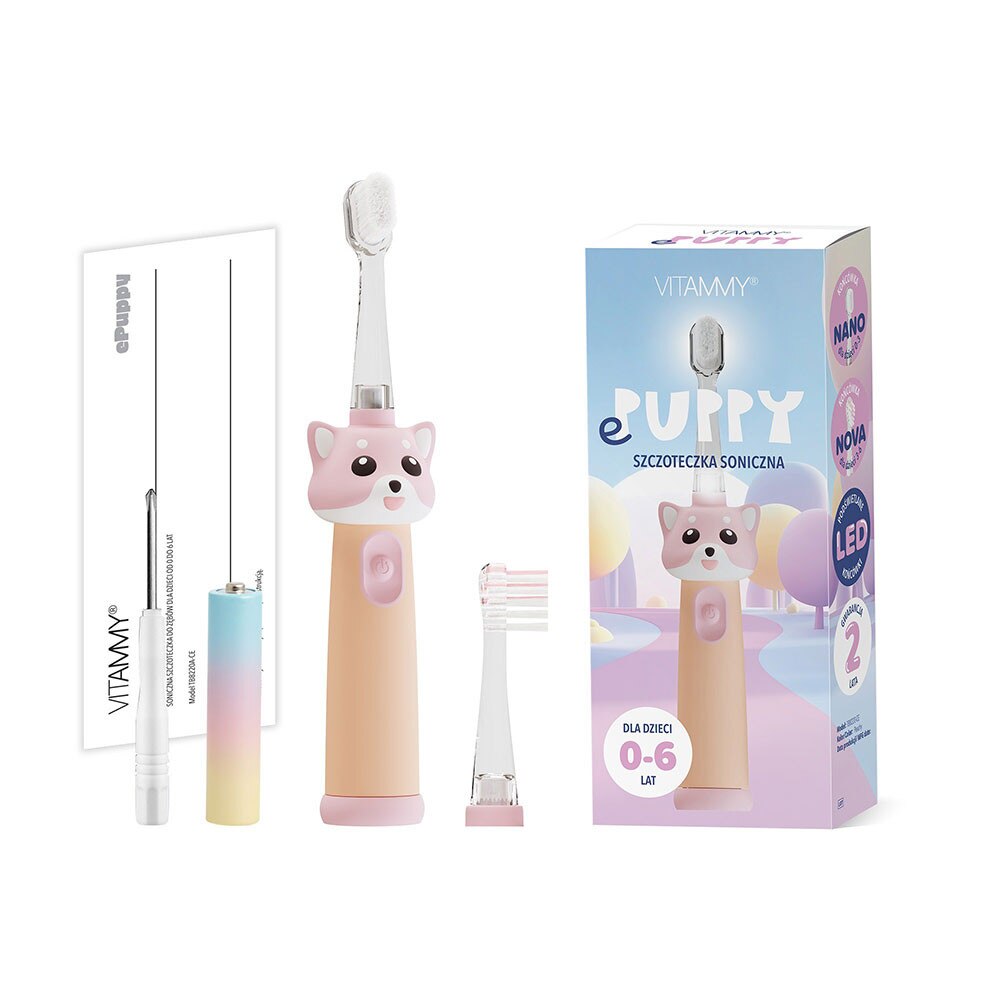 Periuta de dinti electrica Vitammy ePUPPY, pentru copii 0-6 ani, cu ...