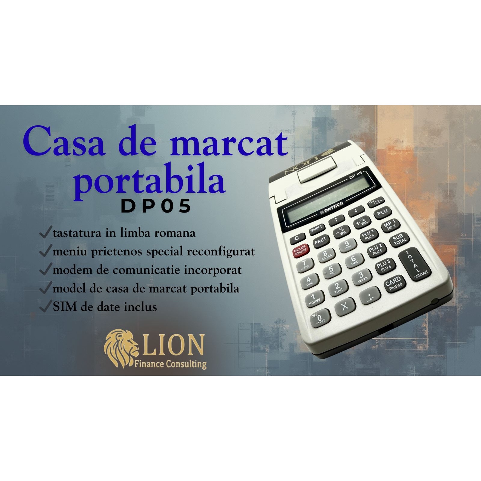 Casa de Marcat Datecs DP 05 MX UBER/BOLT, Regim Ambulant, cu Acoperire ...