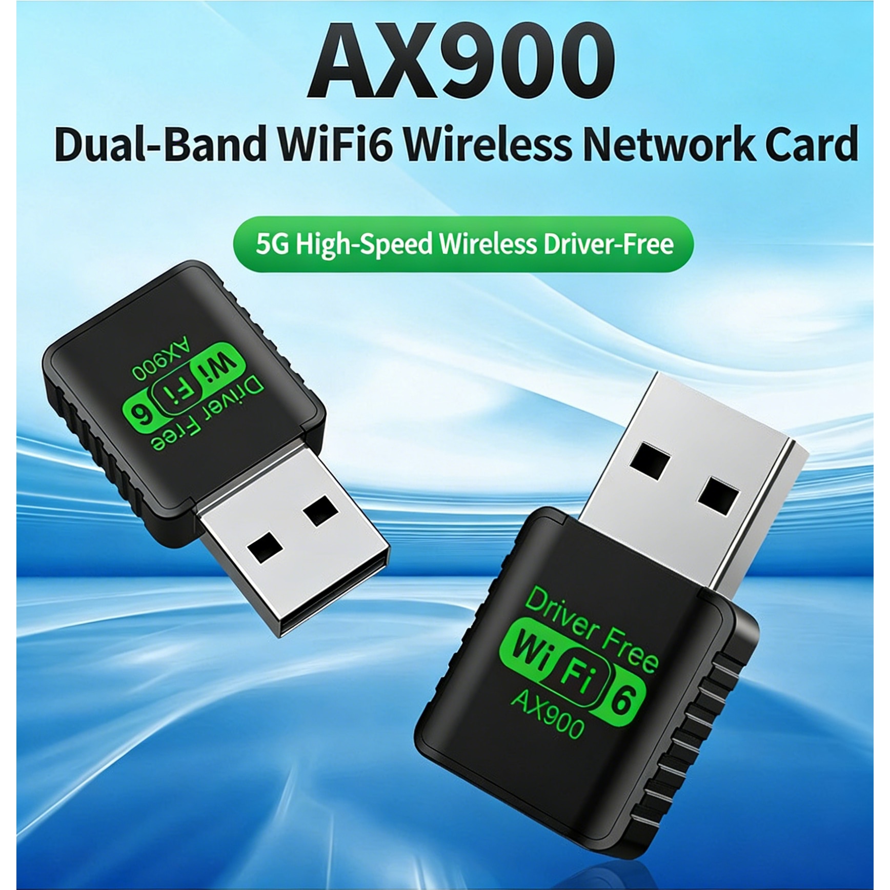 Adaptor Wireless USB 2 in 1 WiFi 6 AX900 NexVortk®, Bluetooth 5.4, Dual ...