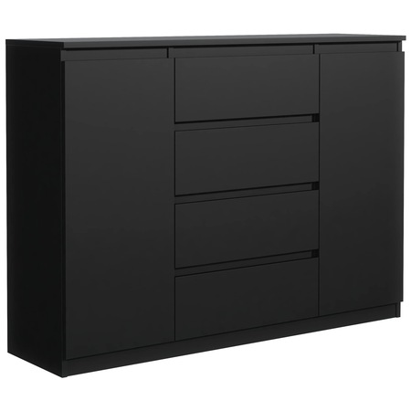 Comoda neagră, 120cm, meble masztalerz, 4 sertare, 39x78cm - eMAG.ro