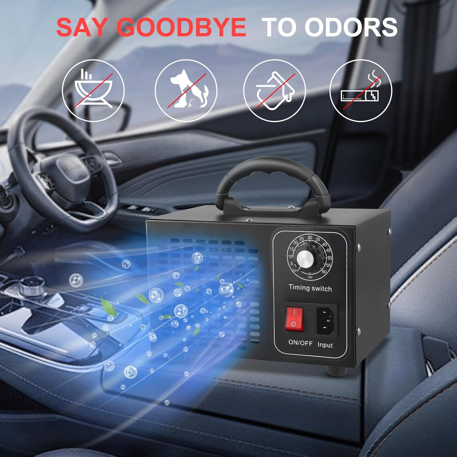 Generator de ozon, Purificator De Aer, Bedee®, 60.000 mg/h, timer 5 ...