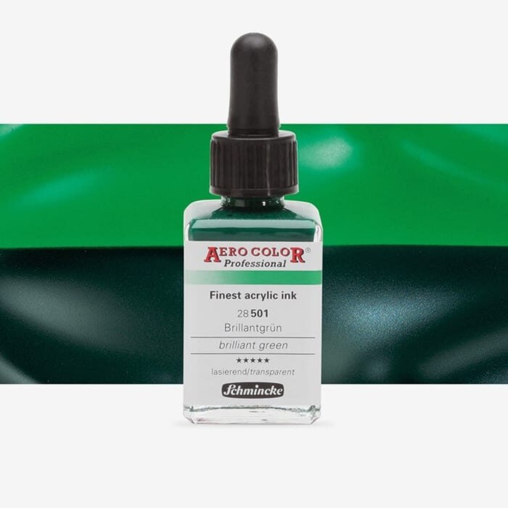 Aero Color Professional 28 ml - Schmincke, 28501023 Brilliant green ...