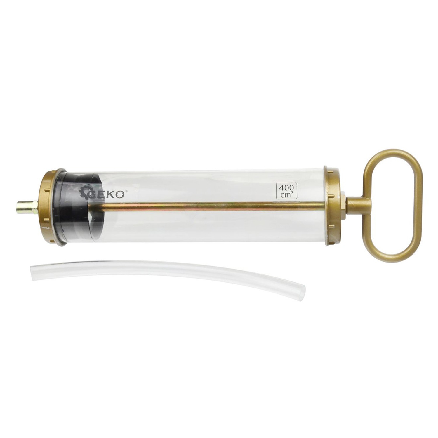 Pompa drenaj manuala Geko, 400 ml, corp translucid, piston tip T-bar ...