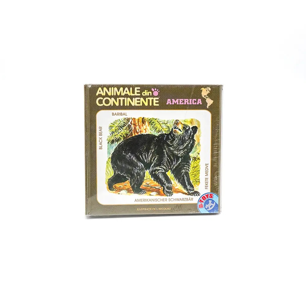 Carte pliantă Animale din Continente, Dtoys, 3+ ani, imagini colorate ...