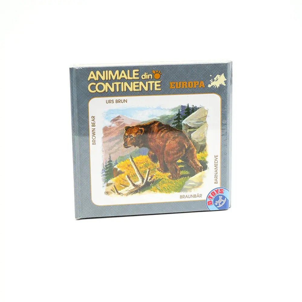 Carte pliantă educativă, Dtoys, Animale din Continente - Europa ...