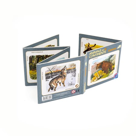 Carte pliantă educativă, Dtoys, Animale din Continente - Europa ...