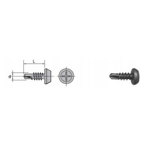 Suruburi auto-perforante pentru metal PGB 3,5x9,5 mm, set 200 buc ...