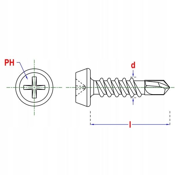 Suruburi auto-perforante pentru metal PGB 3,5x9,5 mm, set 200 buc ...
