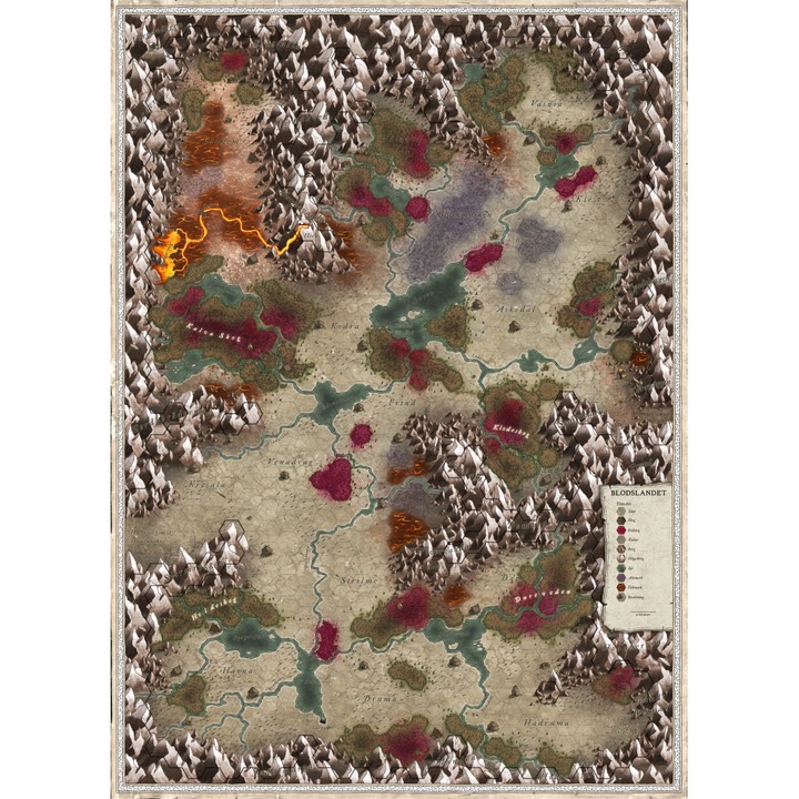 Forbidden Lands Cursed World Velvet A3 Map - Aksamitna Mapa RPG - eMAG.ro