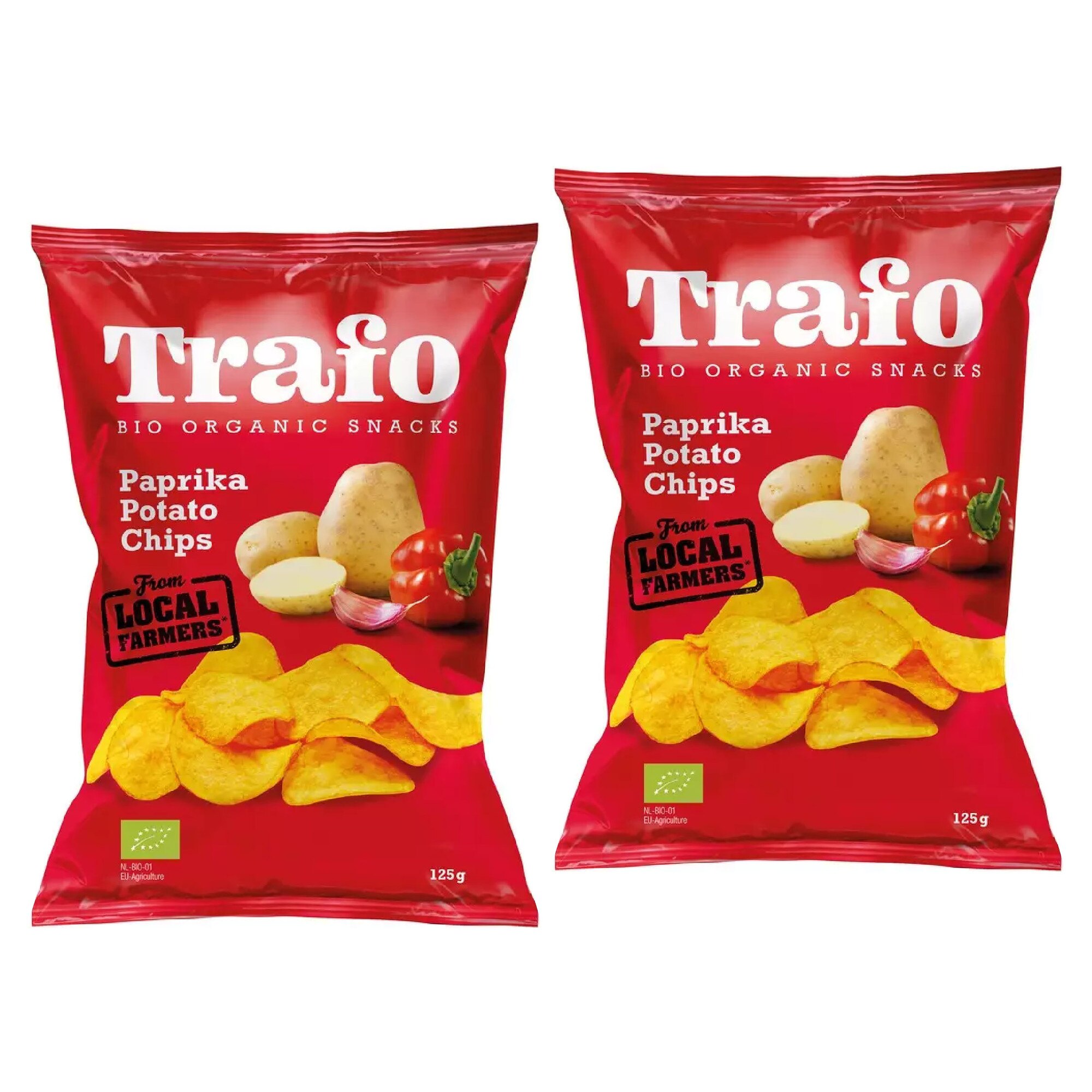 Chipsuri bio cu paprika, 125g Trafo x 2 buc - eMAG.ro