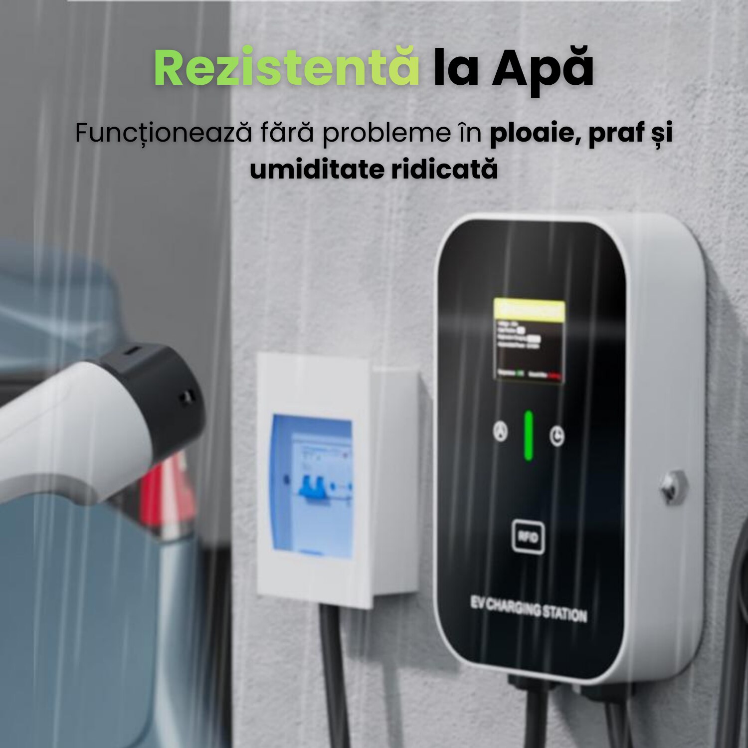 Statie De Incarcare Masini Electrice EV Wallbox 22KW Trifazat 220V 32A ...