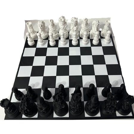 Tabla De Sah OEM® Modulara Din 4 Piese, Joc De Sah Cu Piese Model ...