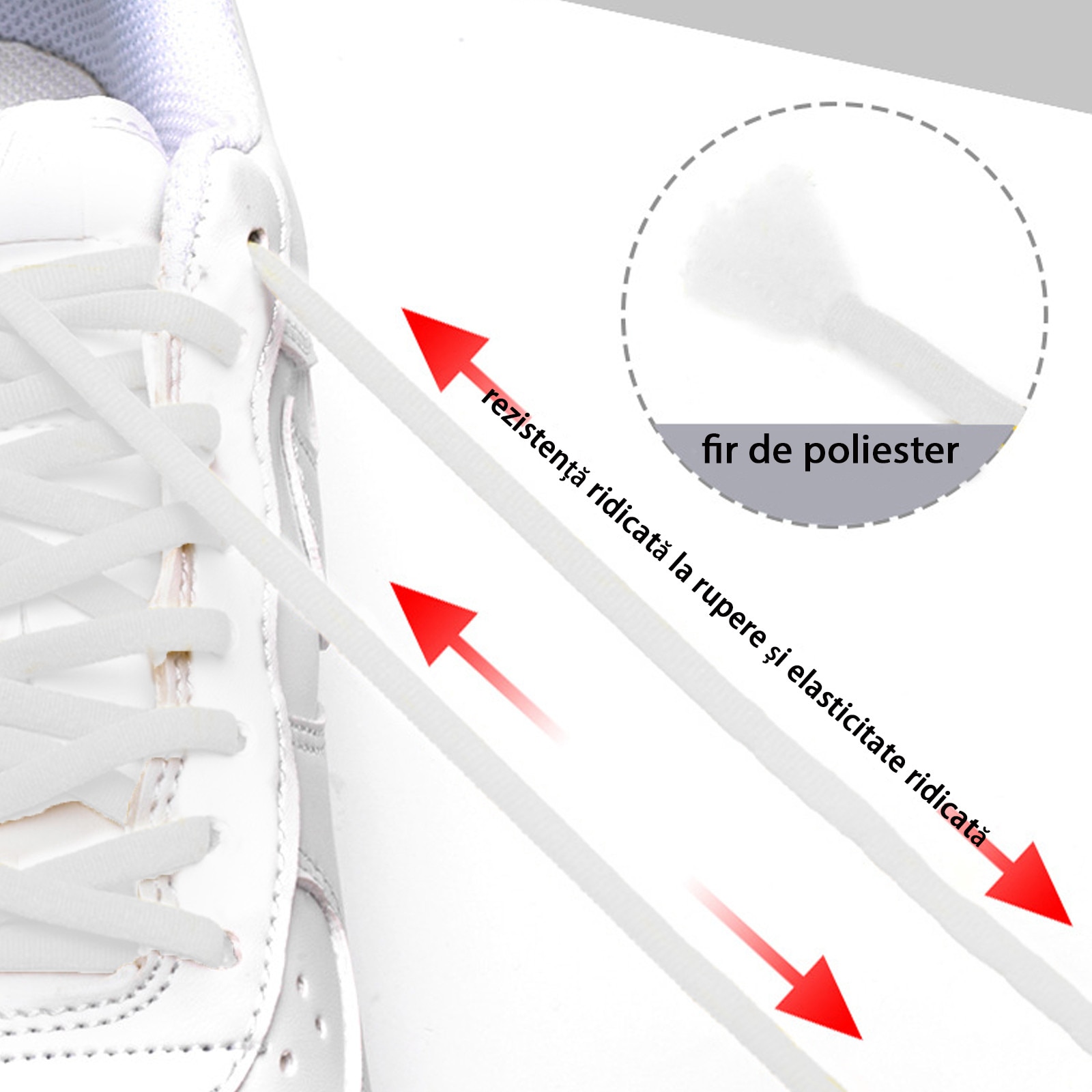 Set 6 sireturi elastice, cu sistem de blocare si design NO TOUCH ...