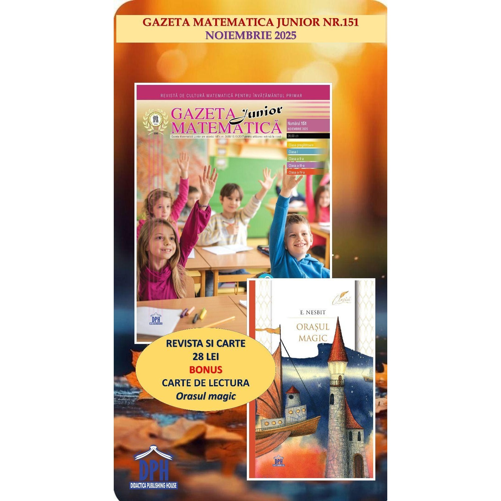 Gazeta Matematica Junior nr. 151, Noiembrie 2025 (Bonus: Carte de ...