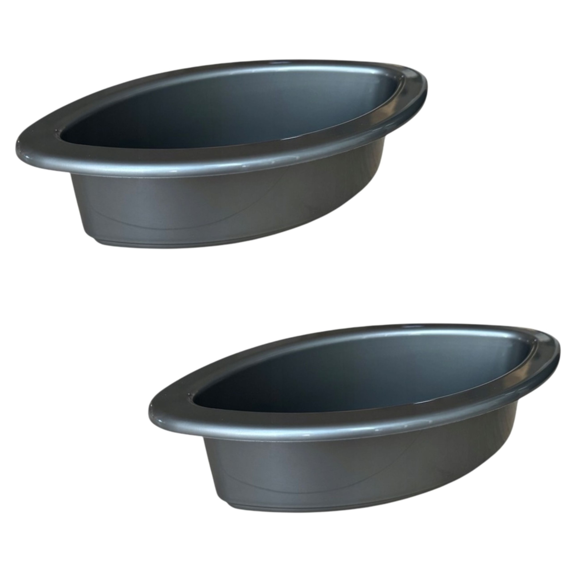 Set 2 Ghivece Oslonka Lodka 36cm, Srebrne, Plastic - eMAG.ro