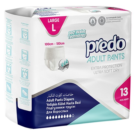 Пелени Тип Гащи Predo Extra Protection L (100-150 см), 13 бр - eMAG.bg