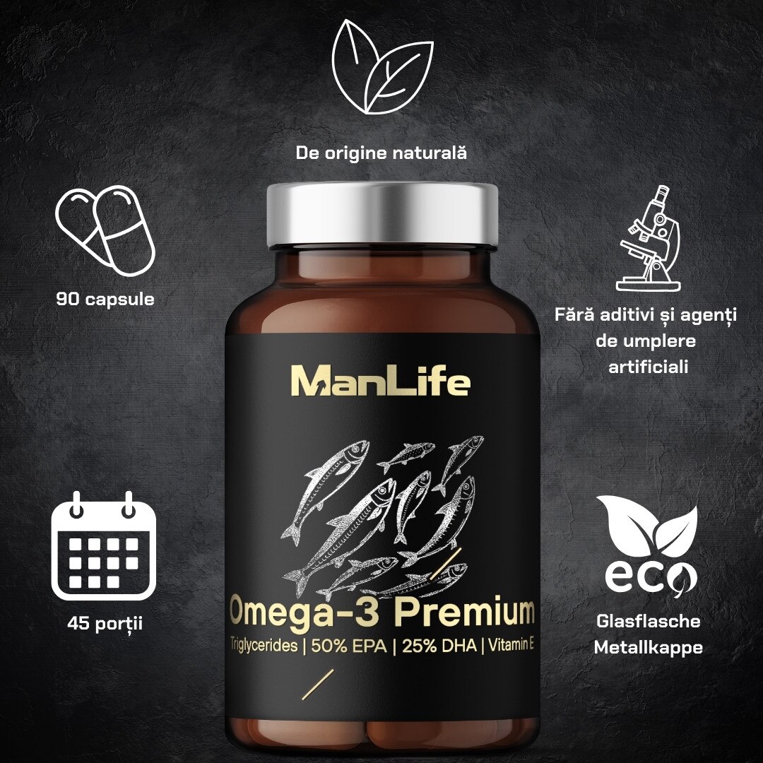 Omega 3 Premium Ulei de Peste in Forma Naturala de Trigliceride (TG ...