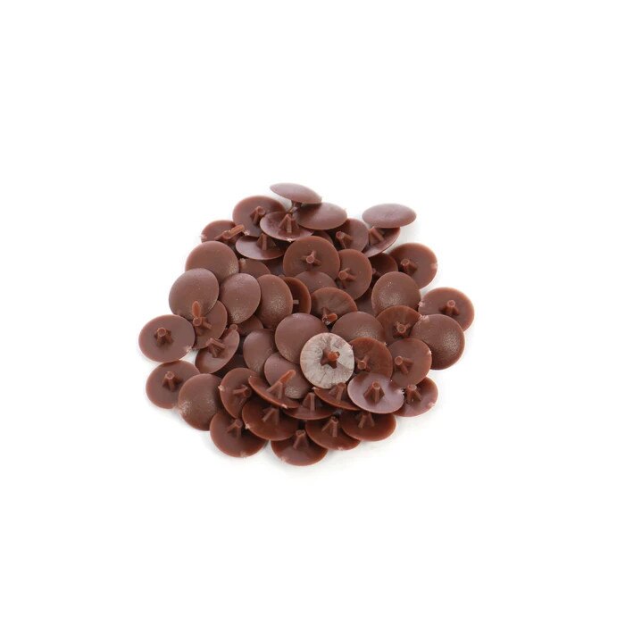 Capac plastic, pentru mascare suruburi mobila, PZ1, maro, set 50 bucati ...