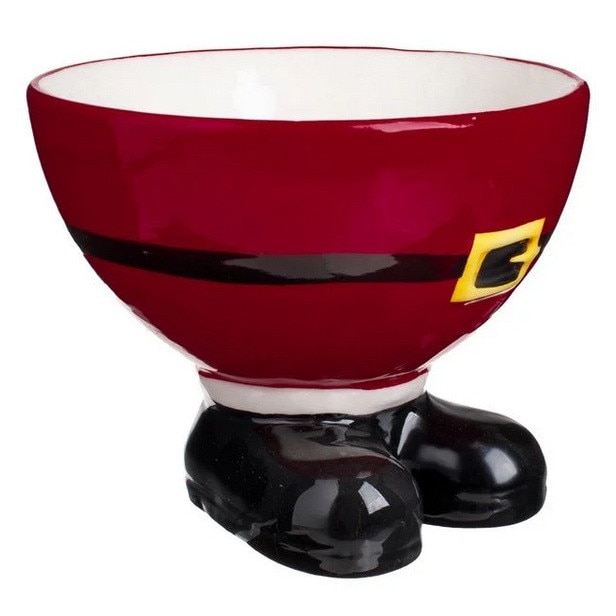 Bol Ceramic AB HOMES 270ml, Model Pantaloni Mos Craciun, Ideal pentru ...