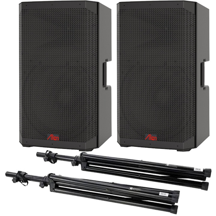 Set boxe active profesionaale 15 inch, 2x560W RMS, Bluetooth - eMAG.ro