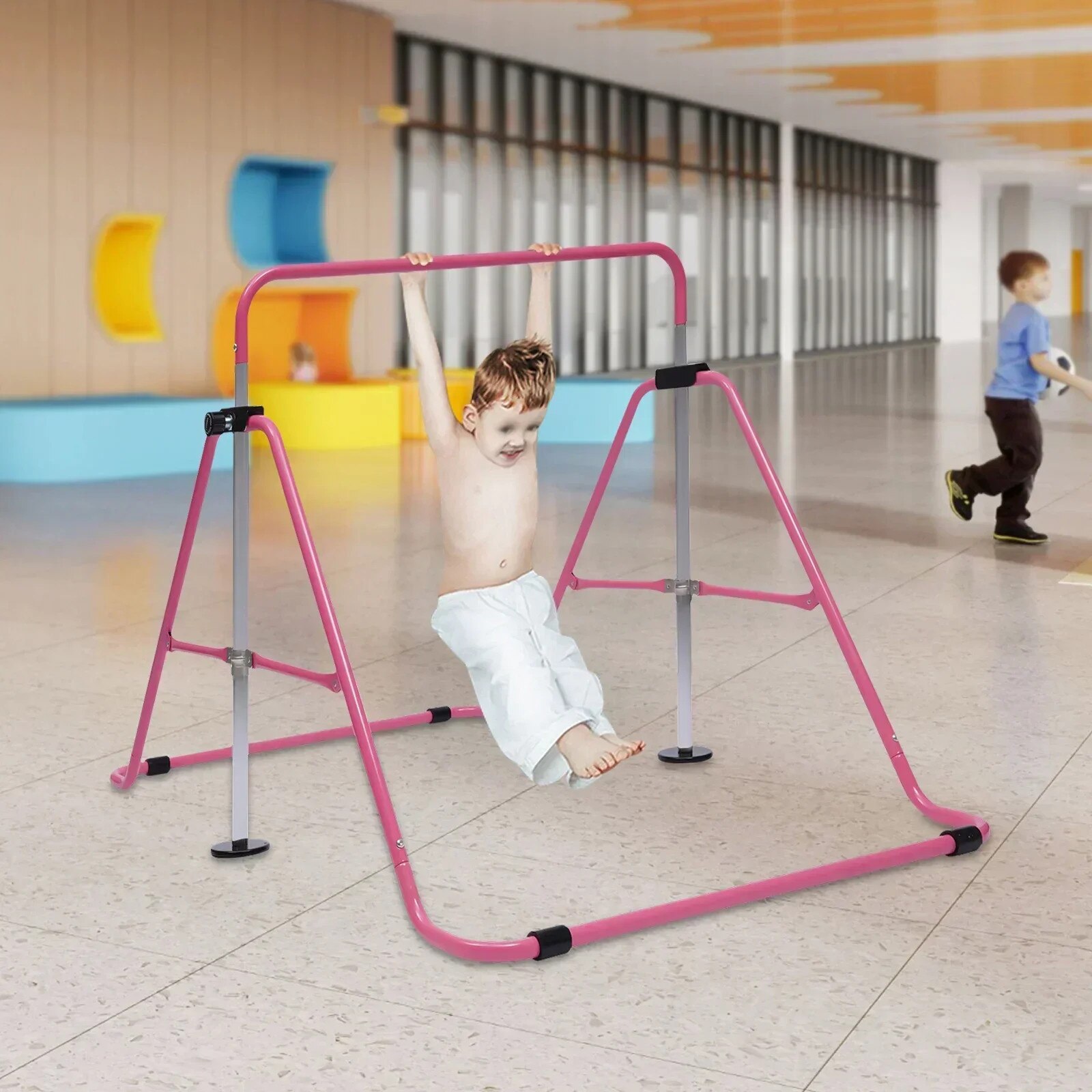 Bara de gimnastica pentru copii, design pliabil, capacitate mare de ...