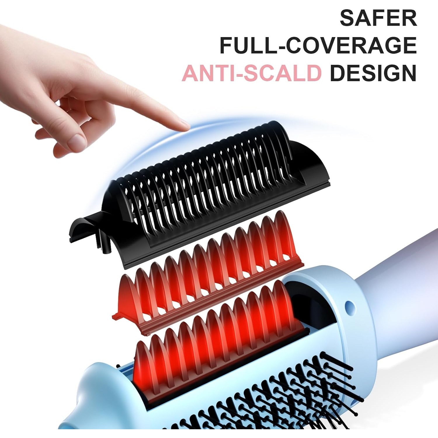 Pieptene cu aer cald, 3-in-1 Hot Air Brush, reglare in trei viteze ...