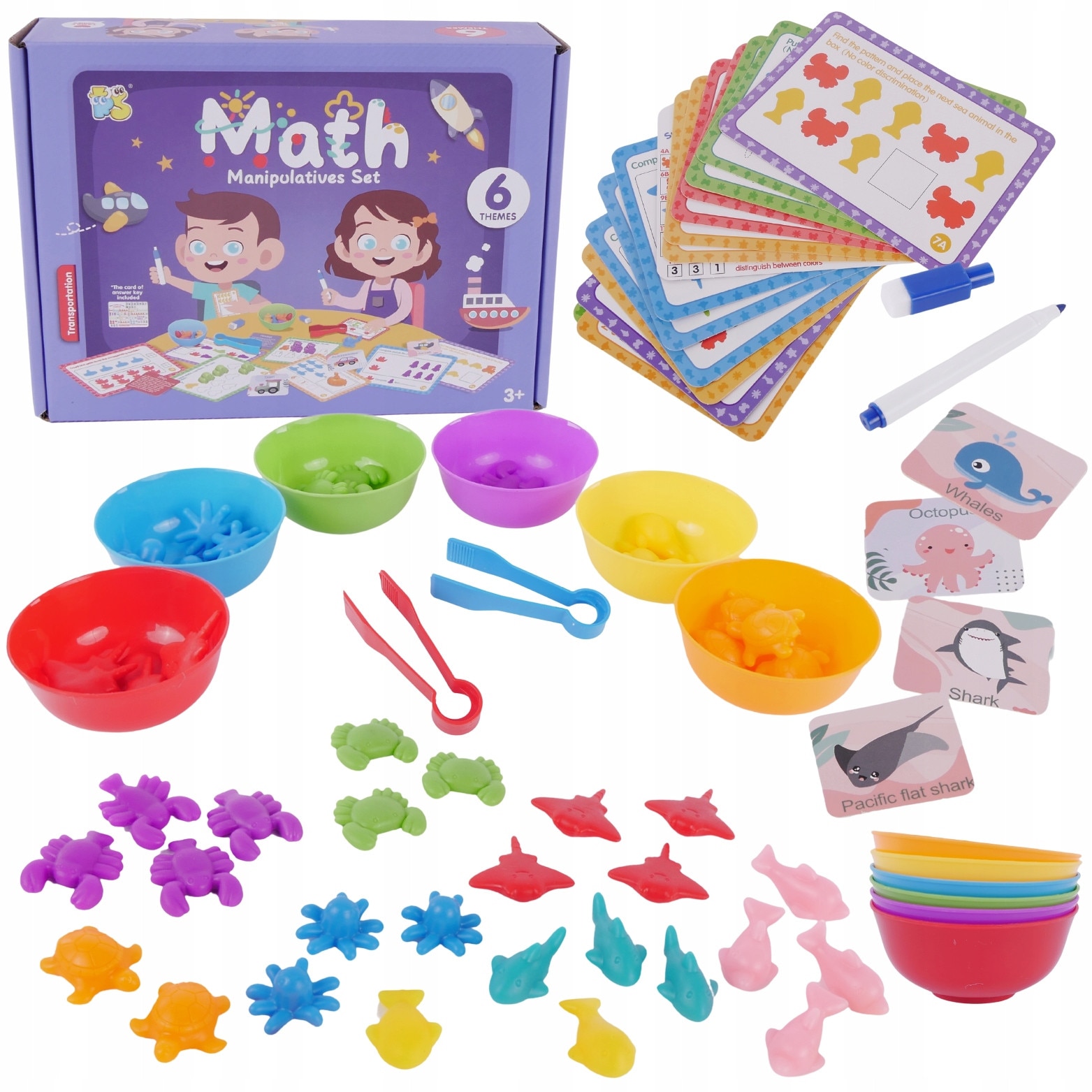Set Educativ ProNice Numere cu Animale Marine, 3 ani, Plastic, Joc ...