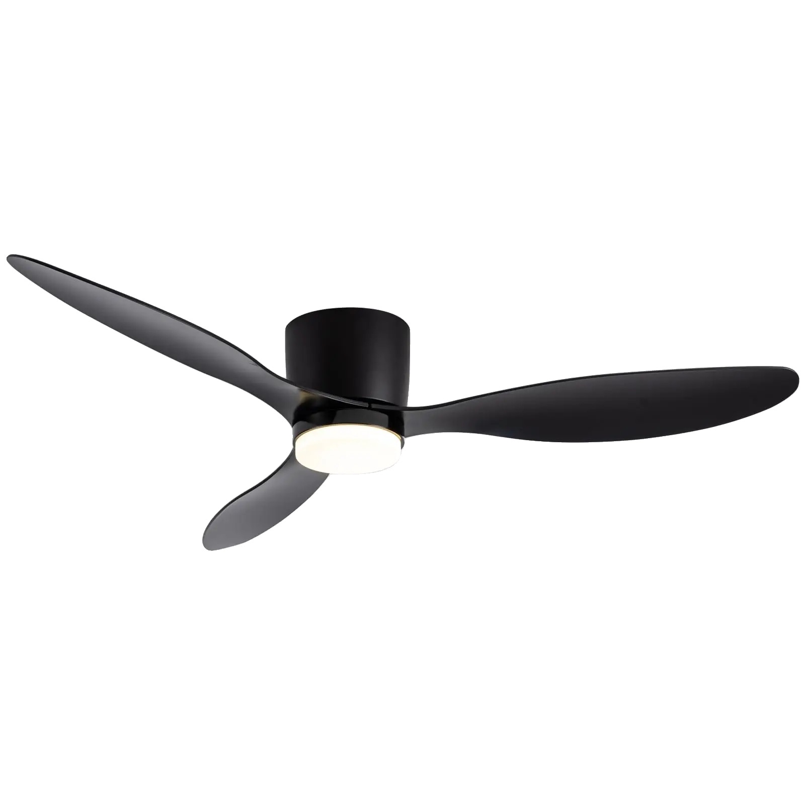 Ventilator de tavan cu iluminare LED, 52 inch, 6 viteze, negru, set ...