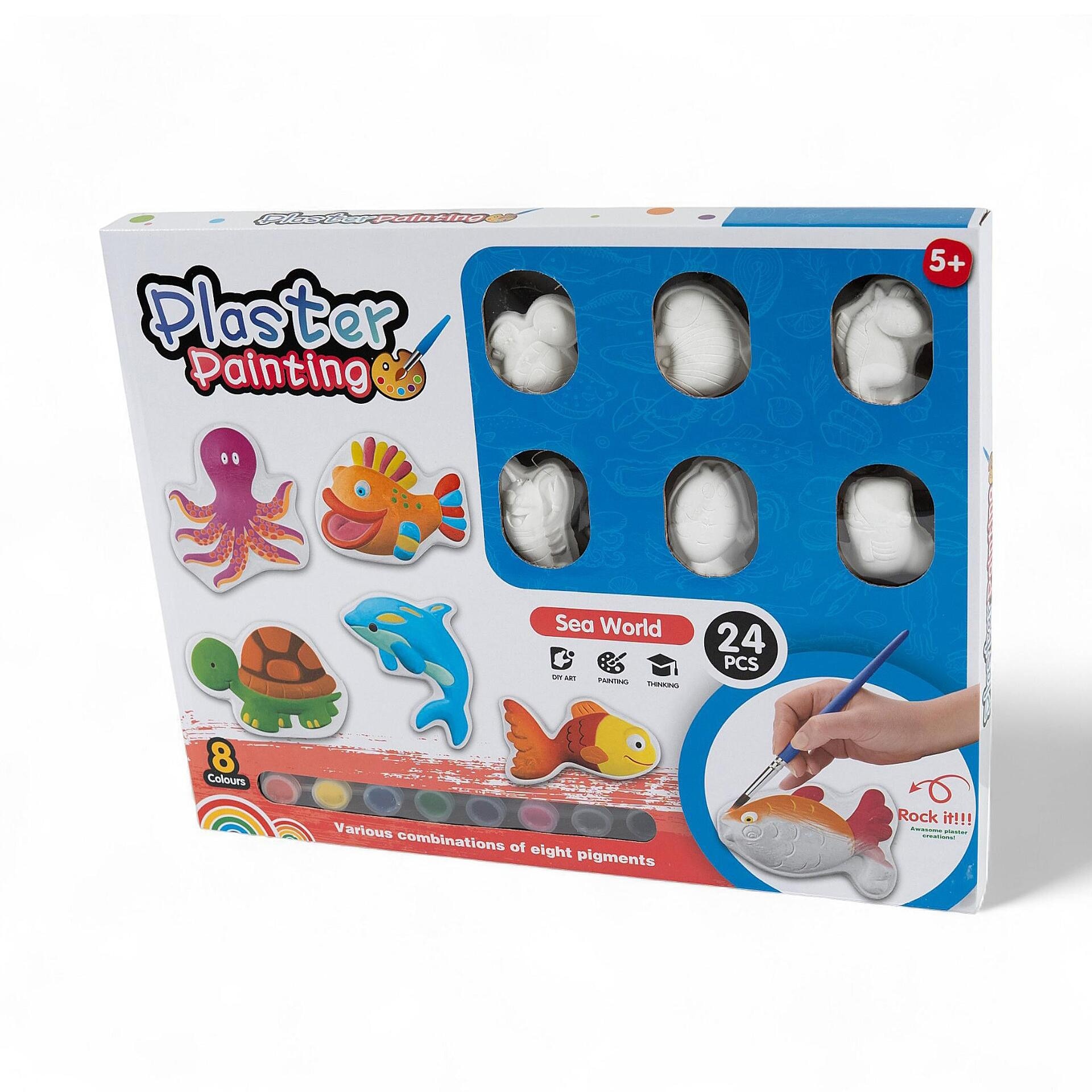 Set pentru pictat figurine din ghips, 24 piese - eMAG.ro