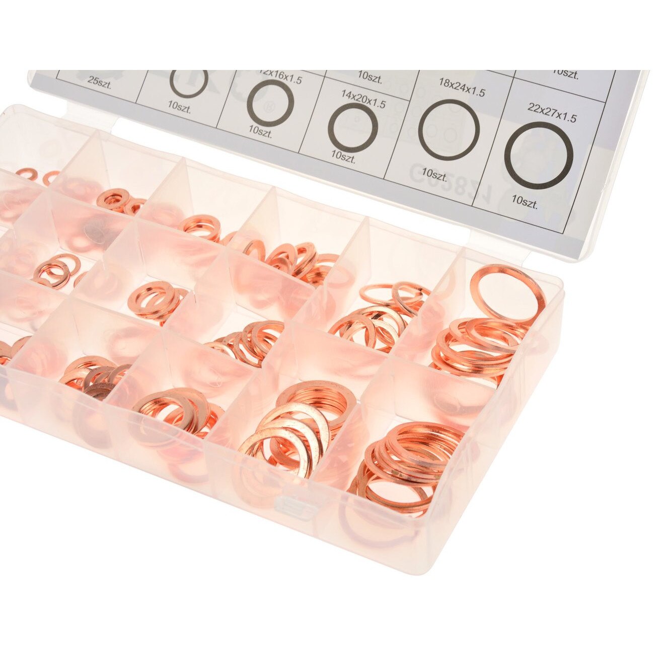Set de saibe de cupru, Geko, 220 piese, dimensiuni variate - eMAG.ro