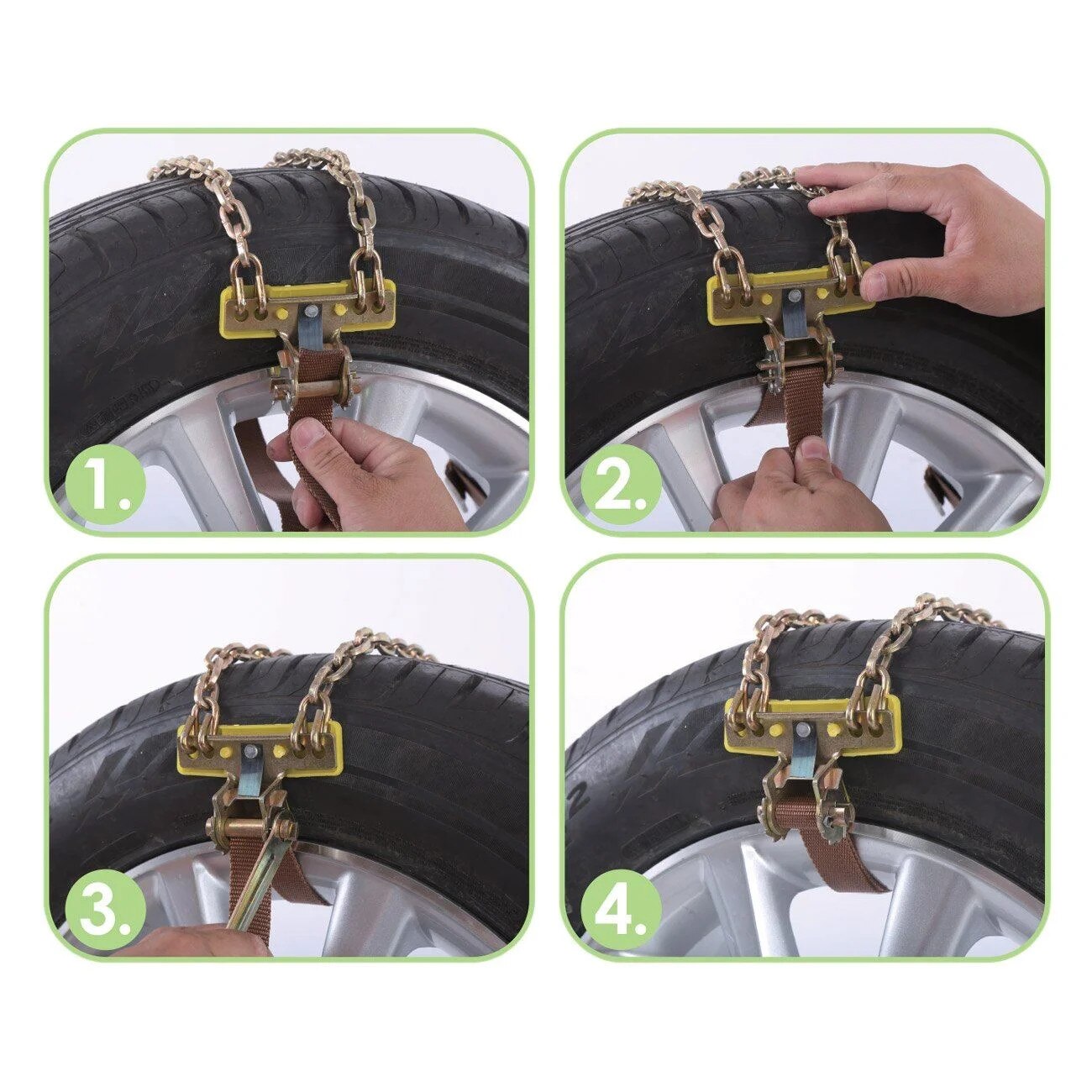 Set 8 Lanturi Duble Antiderapante Anvelope Auto 185-265mm Otel Iarna ...