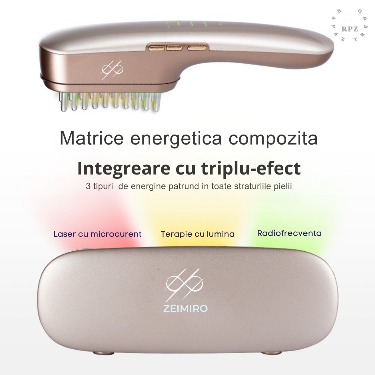 Aparat profesional 3 în 1 RAPAZ TREND, microuncăt, terapia cu lumină ...
