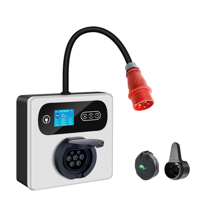 Statie de incarcare vehicule electrice, Tip 2, curent ajustabil, negru ...