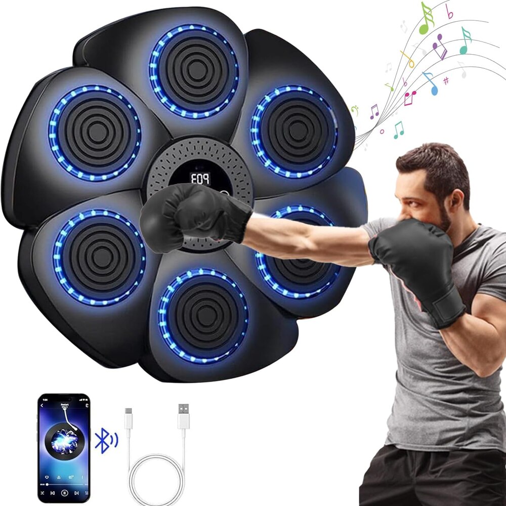 Aparat de Box Muzical Teno®, tinta lovituri cu bluetooth, interactiv ...