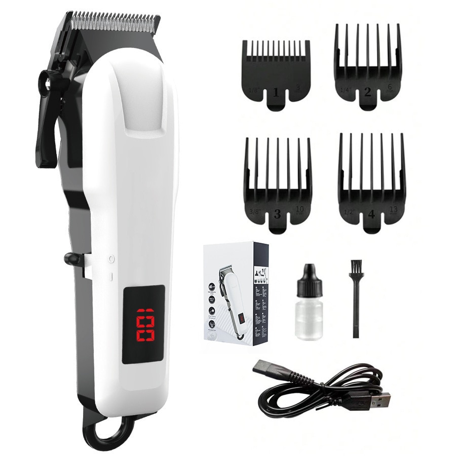 Aparat de tuns profesional, set cu 4 piepteni, design ergonomic ...