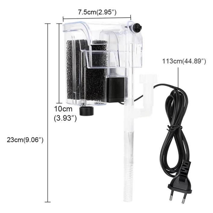 Filtru cascada acvariu SOBO 3-in-1, debit reglabil 250 l/h, 3W, extern ...