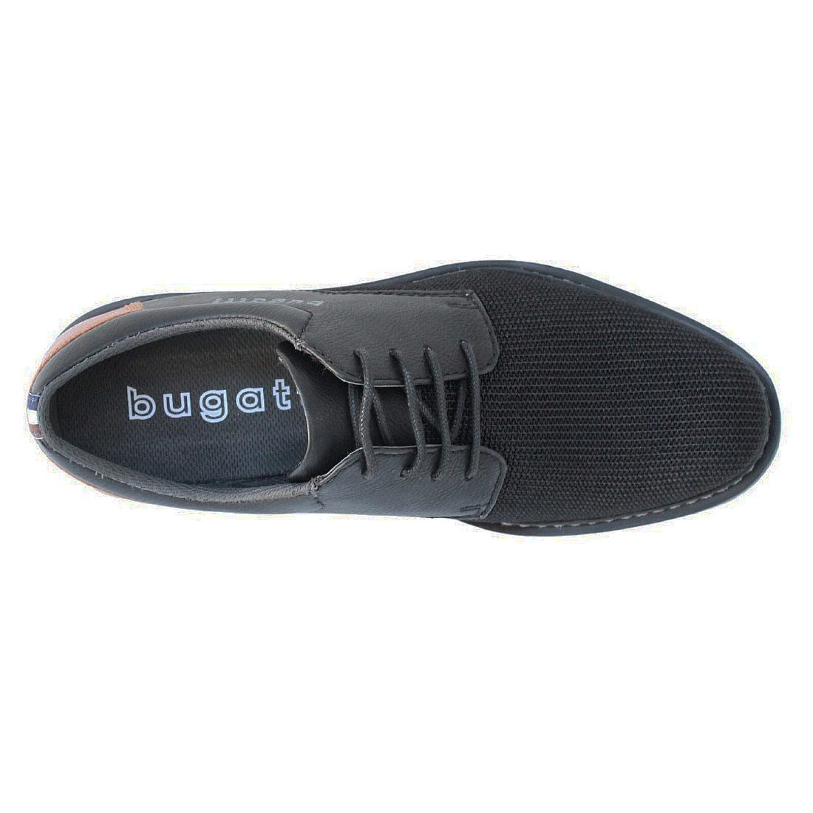 Pantofi barbati, Bugatti, șireturi, negru, 40 - eMAG.ro