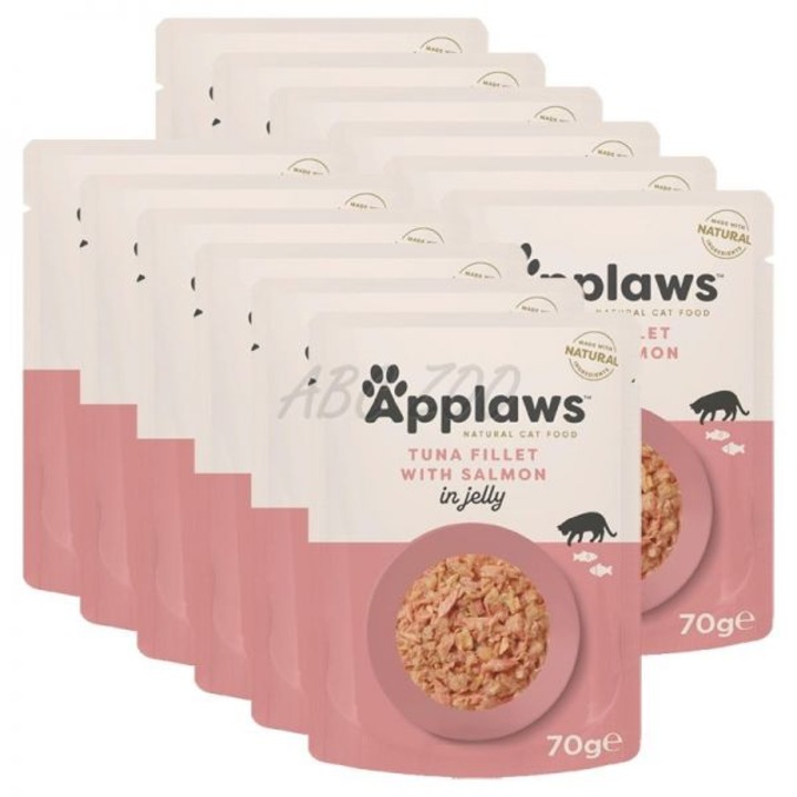 Applaws Pliculeț pentru pisici umed cu ton și somon 16x70 g - eMAG.ro