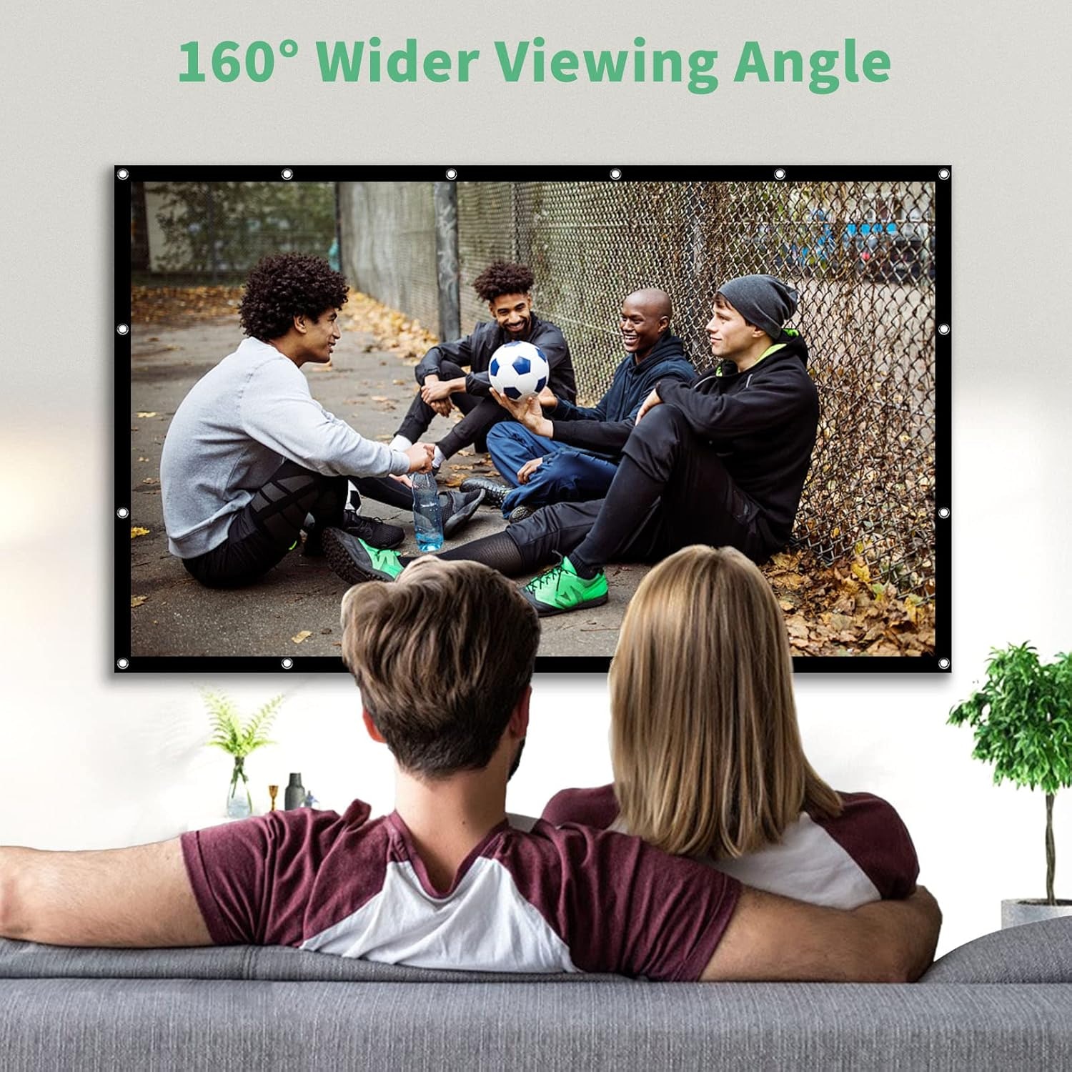 Ecran de Proiectie, BYONDSELF®, 150 inch, Fata-verso, pentru Zi si ...