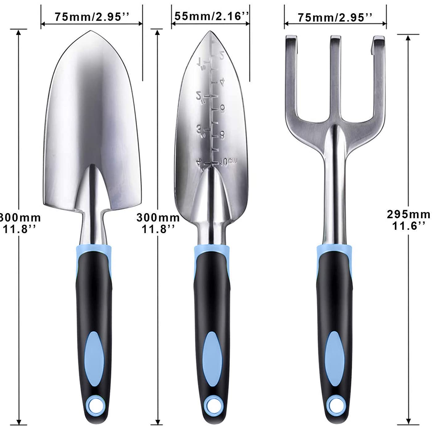 Set unelte de gradinarit 5 piese, din aluminiu, design ergonomic - eMAG.ro