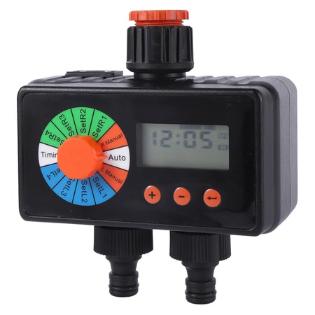 Programator de stropire, 2 canale, senzor de ploaie, 9V, IPX5 - eMAG.ro
