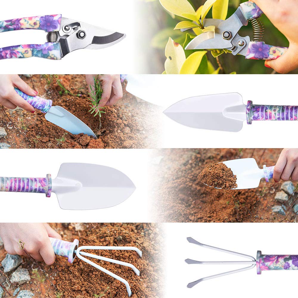 Set unelte gradinarit multifunctionale, 10 piese, design ergonomic ...