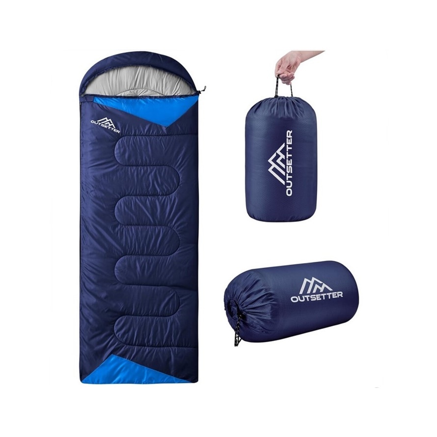 Sac de dormit pentru adulti, 3 sezoane, impermeabil, pentru drumetii si ...
