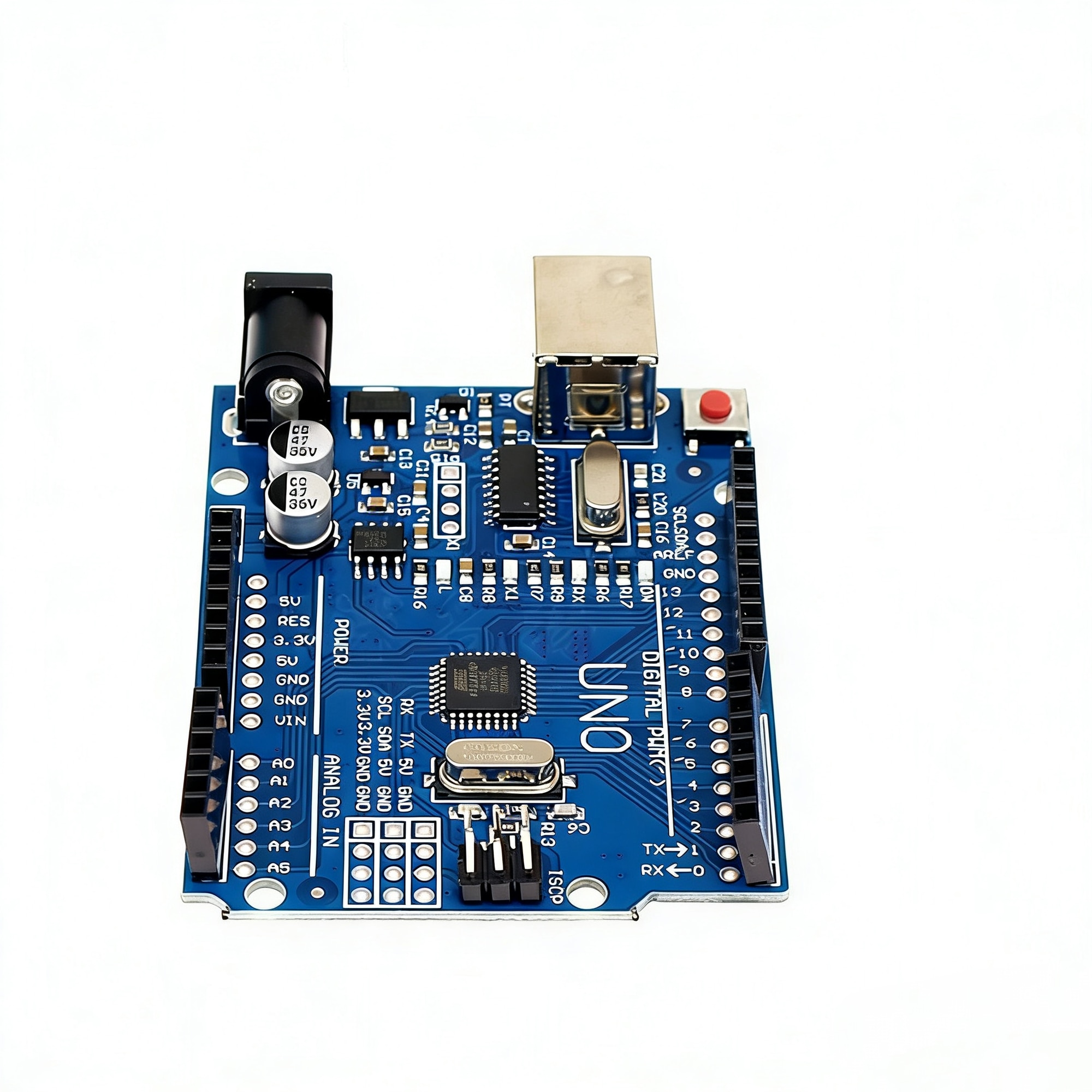 Placa, Uno R3, dezvoltare, Arduino, Compatibil Arduino IDE, ATMEGA328 ...